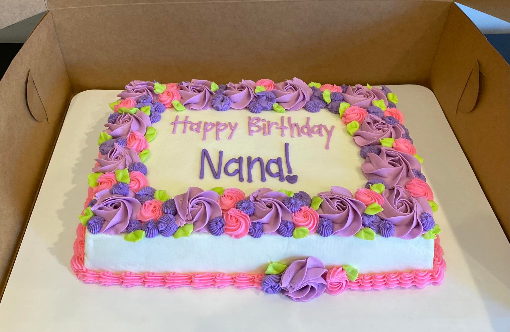 CAKE: Floral sheet cake 1/4 sheet cake | R & R Cookies